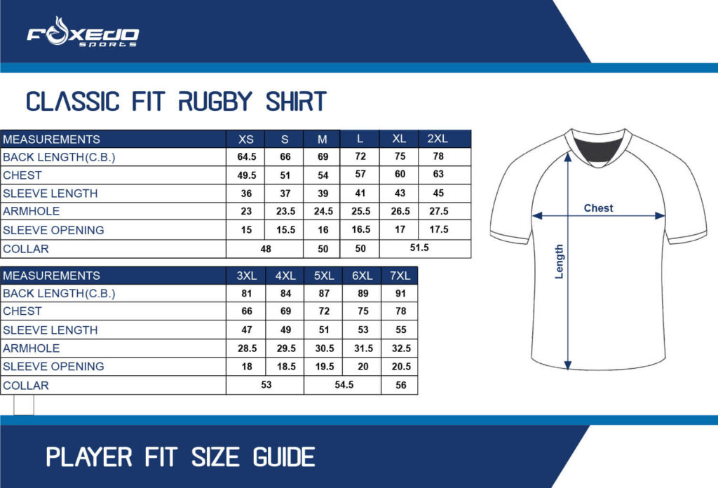 Perfect Fit Size Chart and Patterns by Foxedo Sports