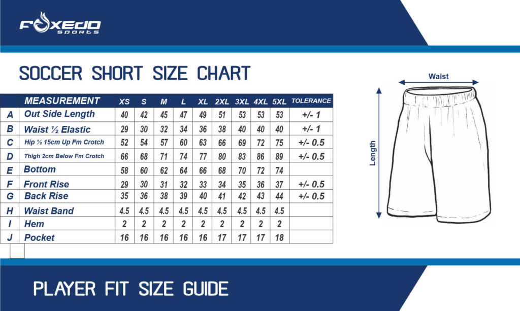 Perfect Fit Size Chart and Patterns by Foxedo Sports