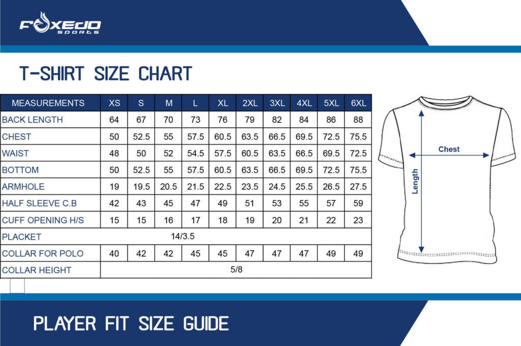 Perfect Fit Size Chart and Patterns by Foxedo Sports